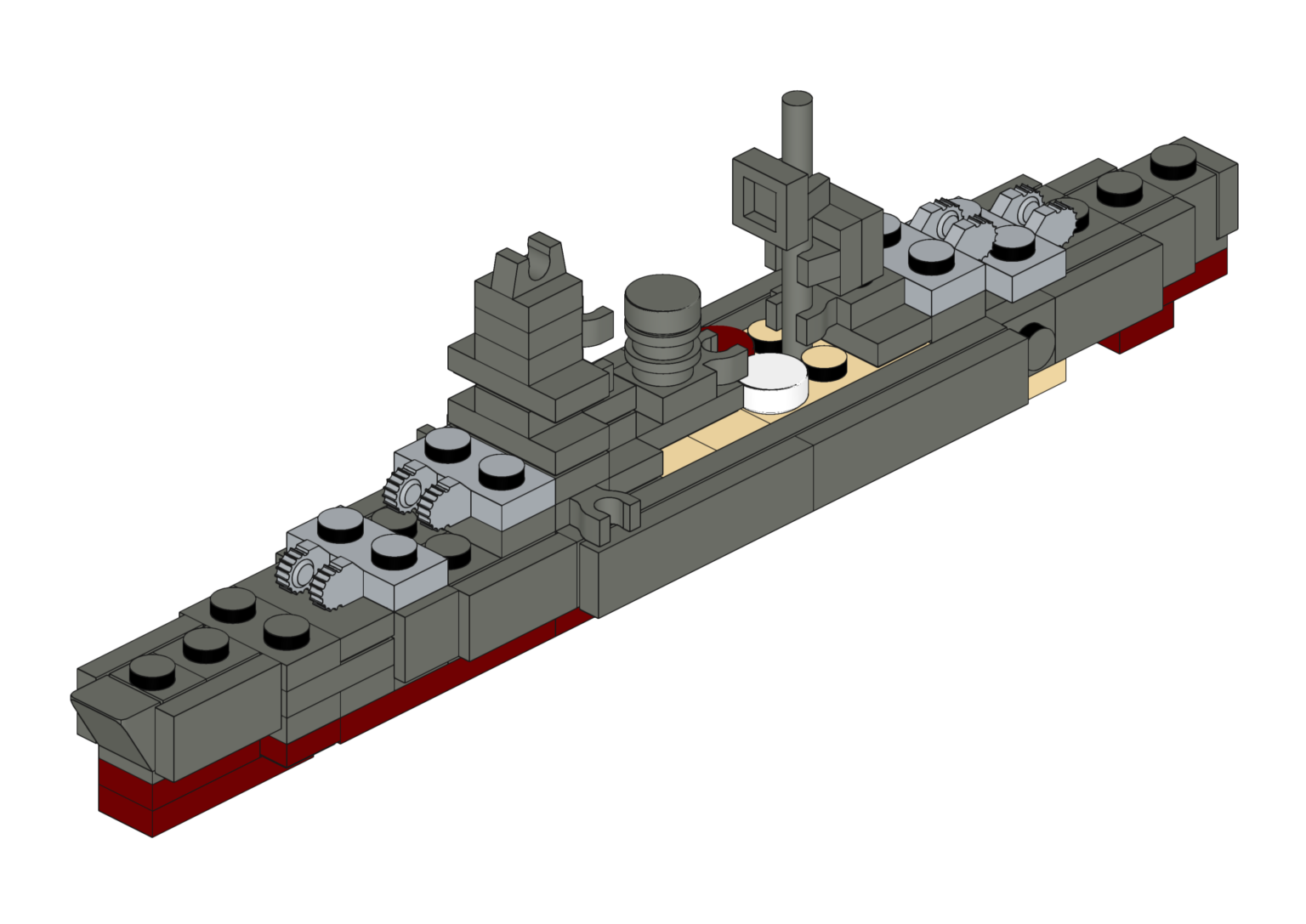 LEGO IJN Nagato Battleship MOC