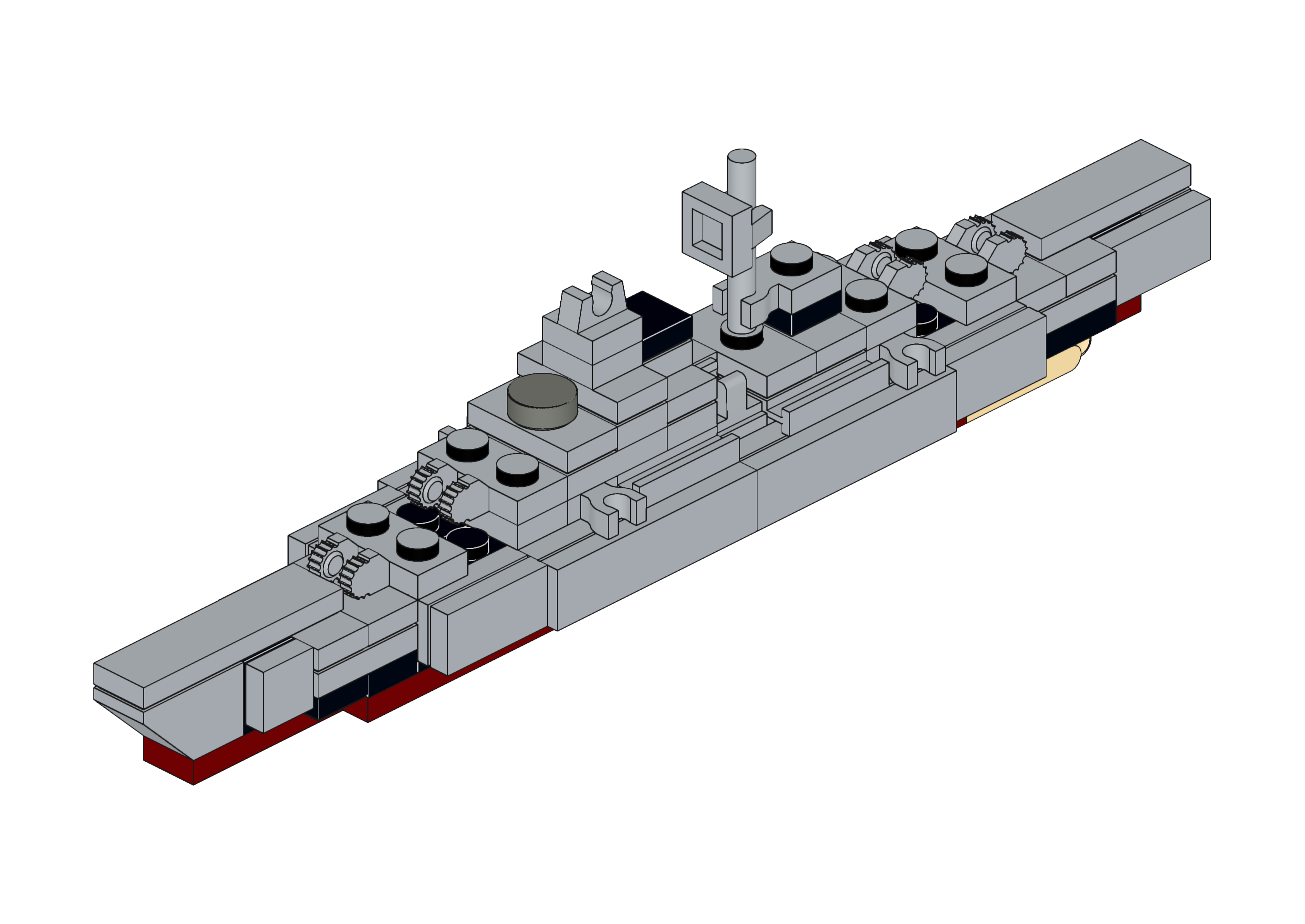 LEGO Bismarck Battleship MOC