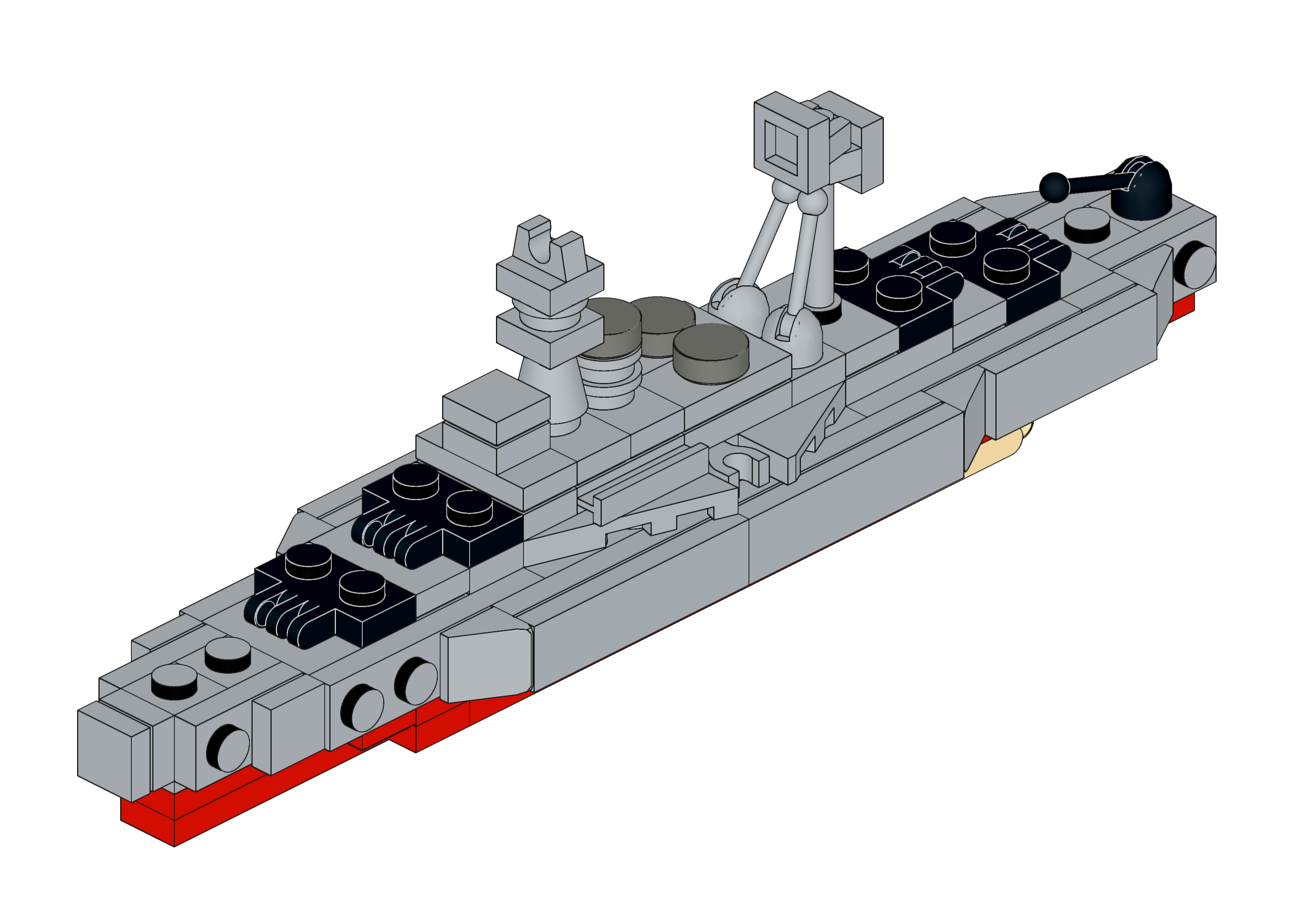 LEGO USS Arizona Battleship MOC