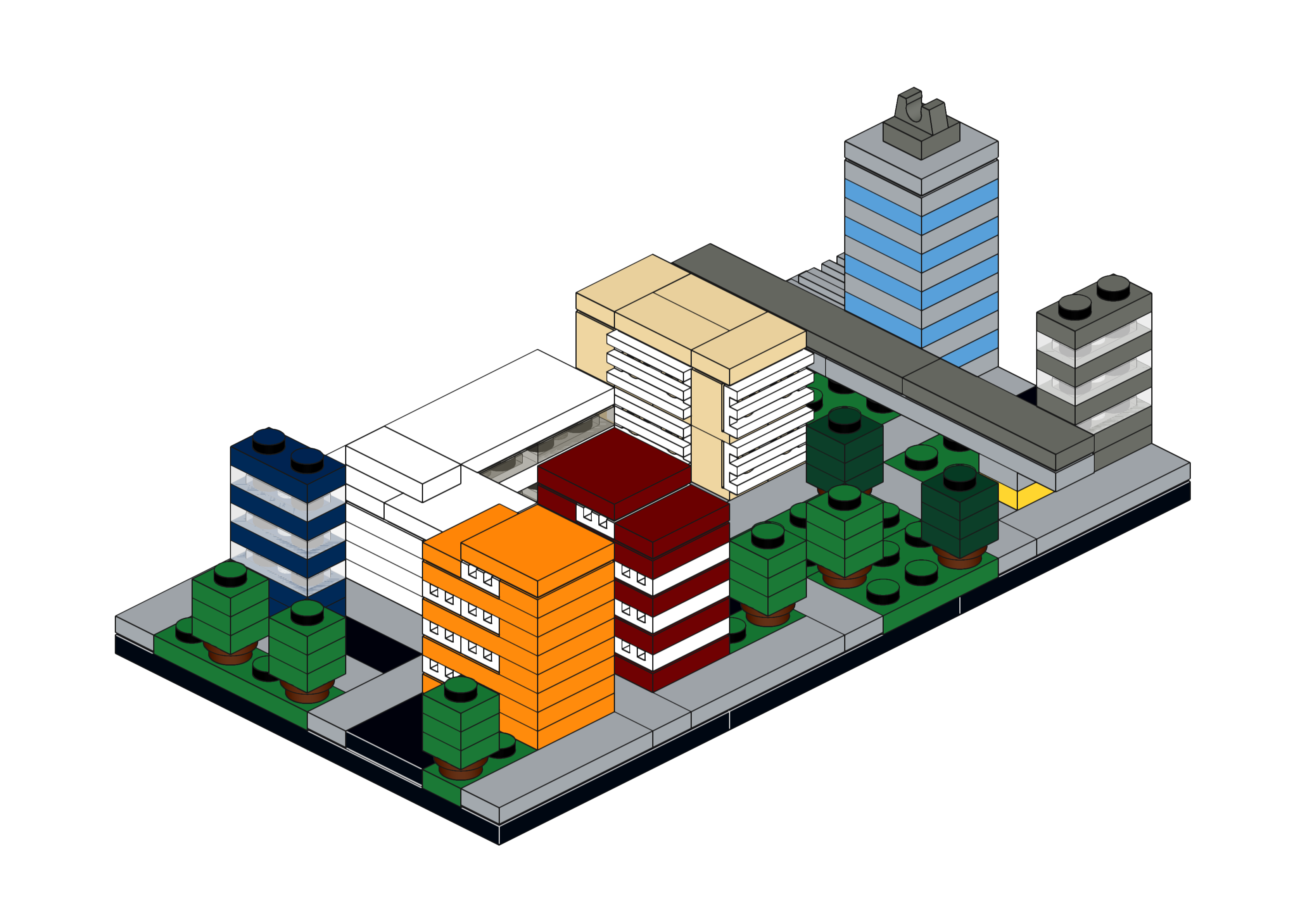 LEGO City Downtown District MOC