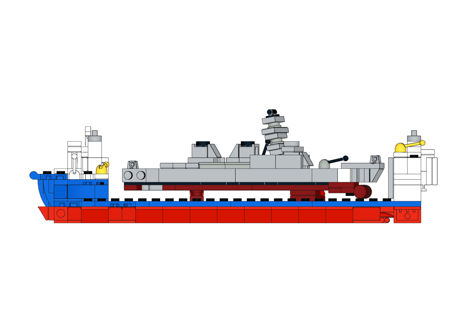 LEGO MV Blue Marlin ft. USS Cole MOC
